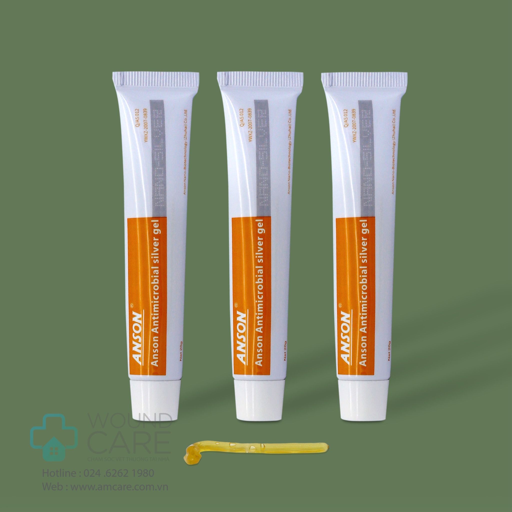 Anson Antimicrobial silver gel 20g – woundcare