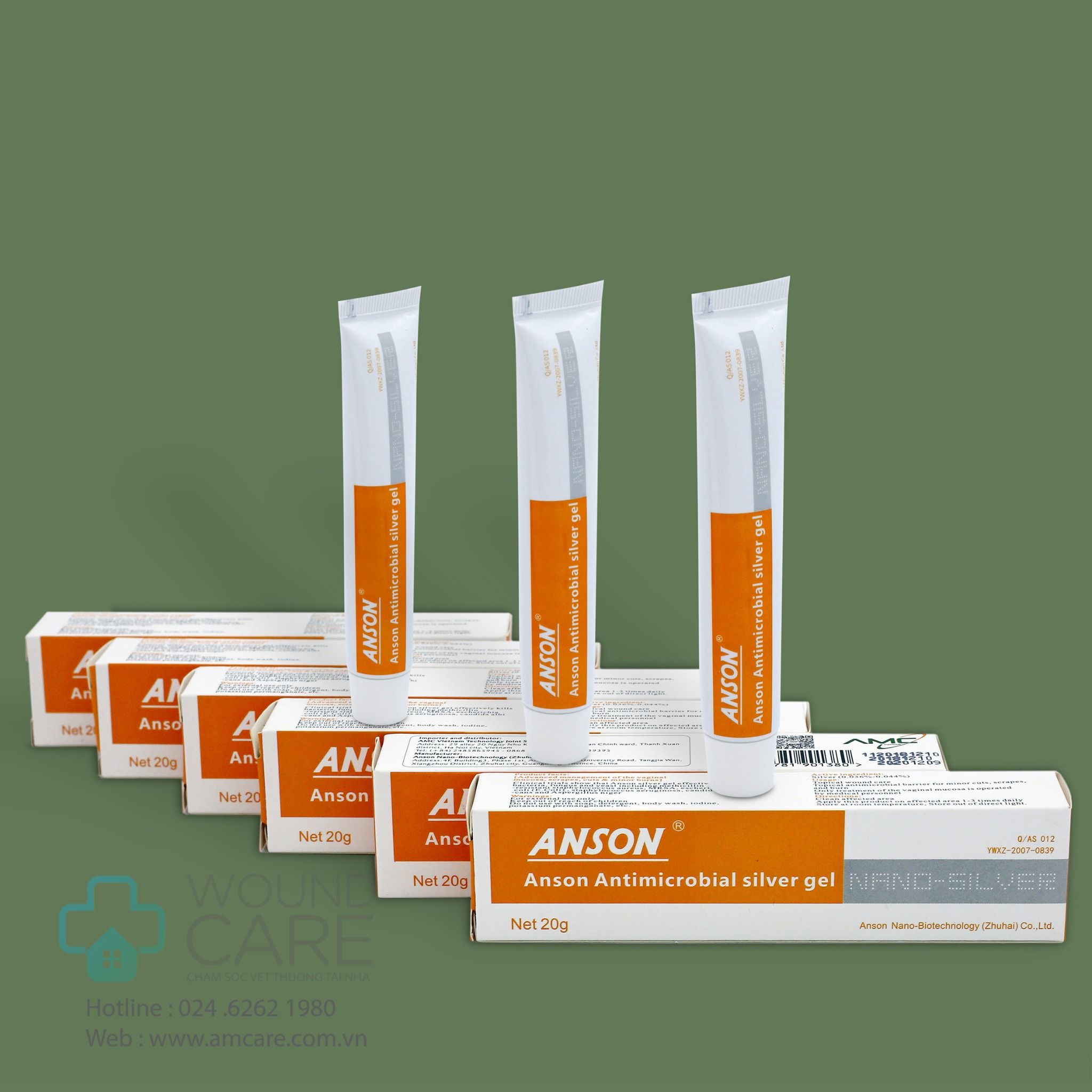 Anson Antimicrobial silver gel 20g – woundcare