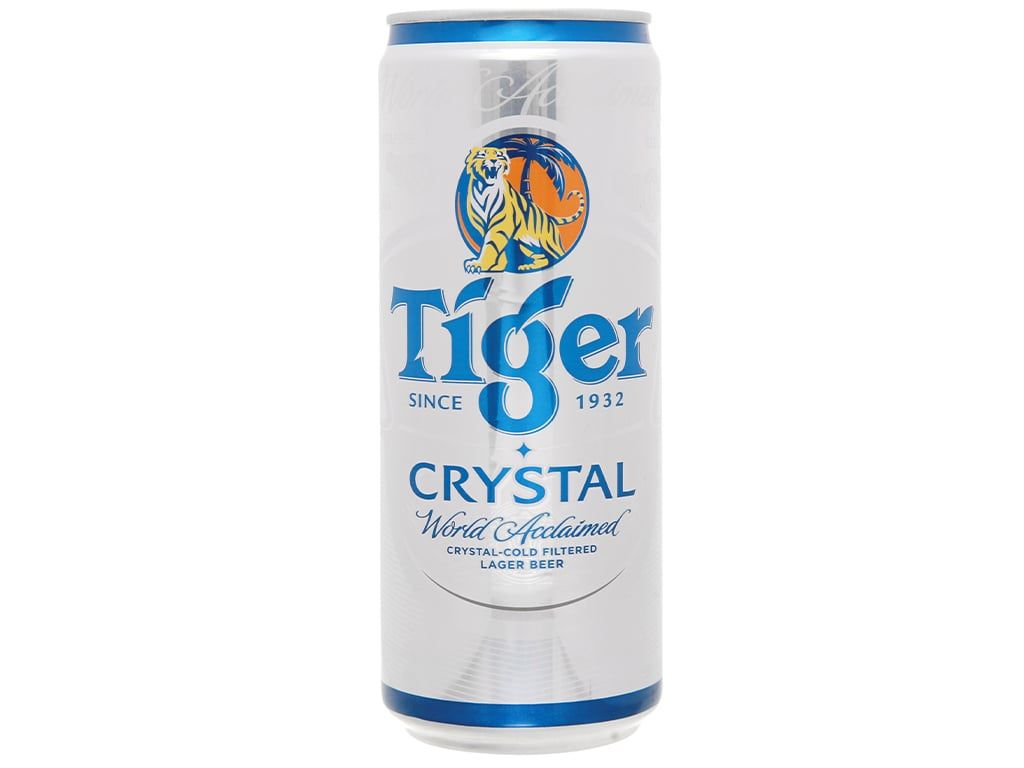 Thùng Bia Tiger Crystal sleek 24 lon thường (330ml/ lon) – HERA-Kim Tâm Hải