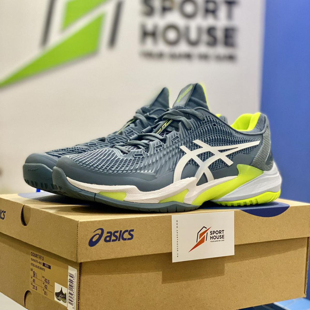 Giày Asics Court FF 3 'Steel Blue Lime' 1041A370-400 – Hệ thống phân ...