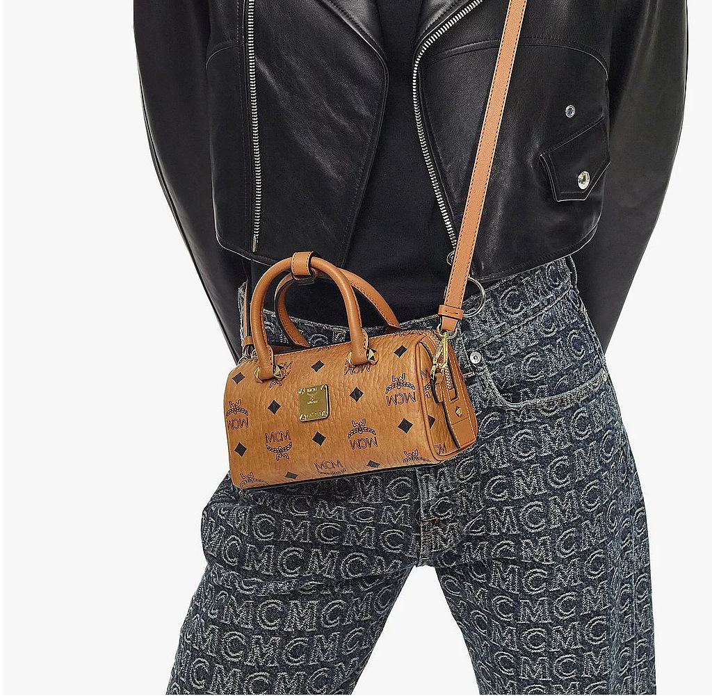 Túi MCM Mini Essential Boston Bag In Visetos Original Cognac MWBAASE03 ...