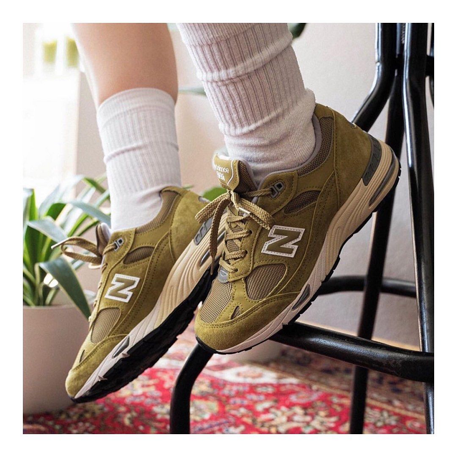 Giày New Balance 991 Made In England Olive Green M991DOW – Hệ thống ...