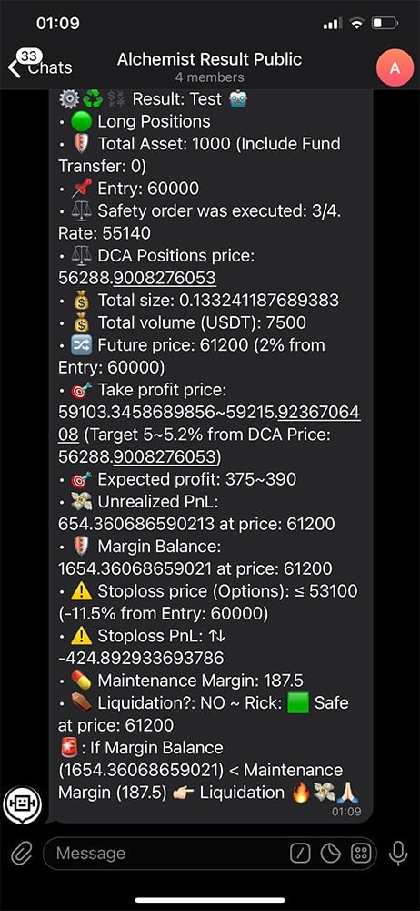 Alchemist Calculator Bot - Tính giá Liquidation (Binance Futures ...