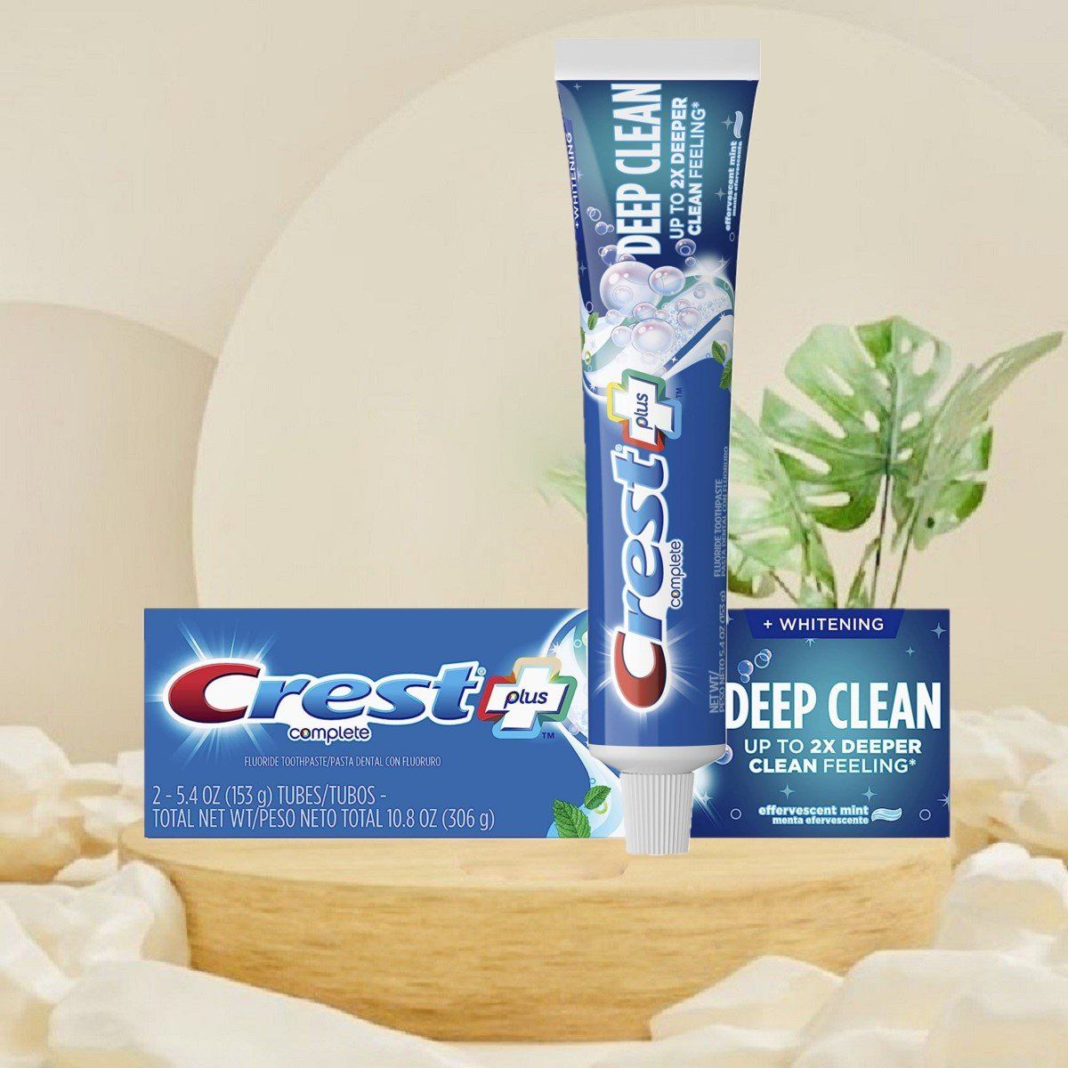 Kem đánh trắng răng Crest Plus Deep Clean Up To 2X Deeper Clean Feelin ...