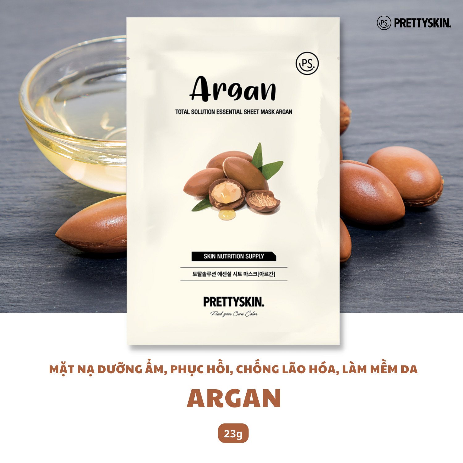 MẶT NẠ GIẤY PRETTY SKIN TOTAL SOLUTION ESSENTIAL SHEET MASK 23G – DN ...