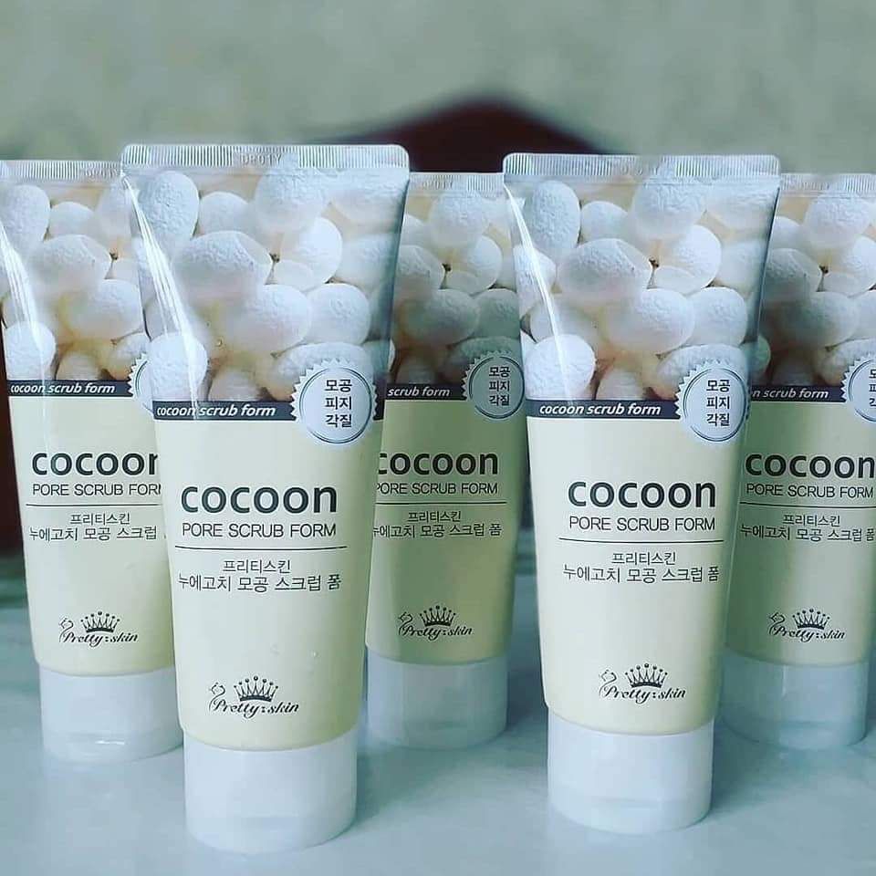 SỮA RỬA MẶT TẨY DA CHẾT PRETTY SKIN COCOON PORE SCRUB FOAM 150ML – DN Cosmetics | #1 Mỹ Phẩm ...