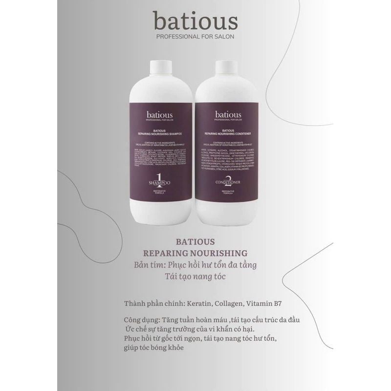 Dầu gội xả Batious Professional For Salon – DN Cosmetics | #1 Mỹ Phẩm ...