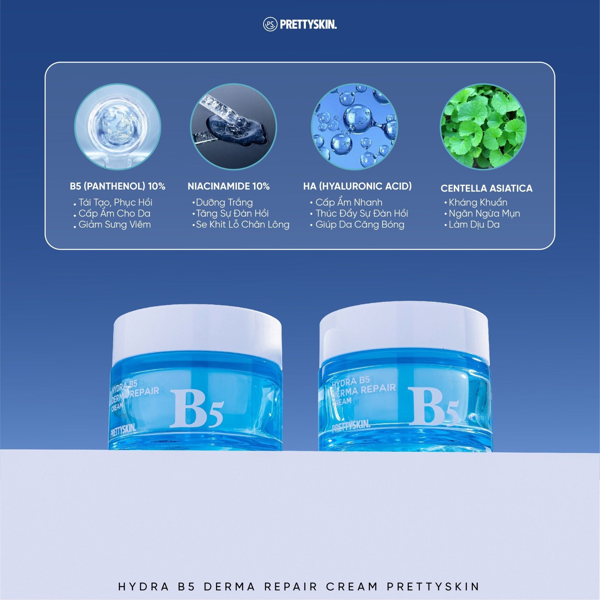 KEM DƯỠNG PRETTY SKIN HYDRA B5 DERMA REPAIR CREAM – DN Cosmetics | #1 ...