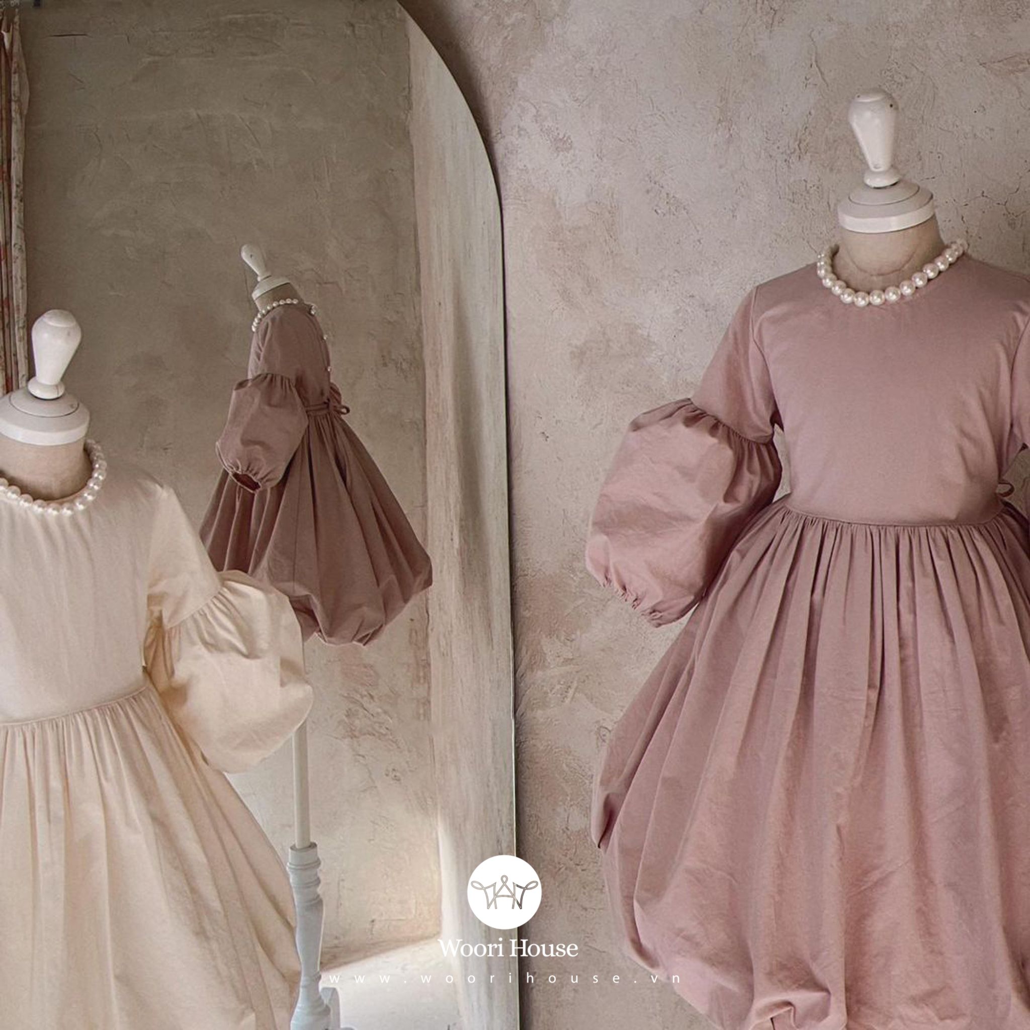 Váy Ella tay bồng – WOORI HOUSE