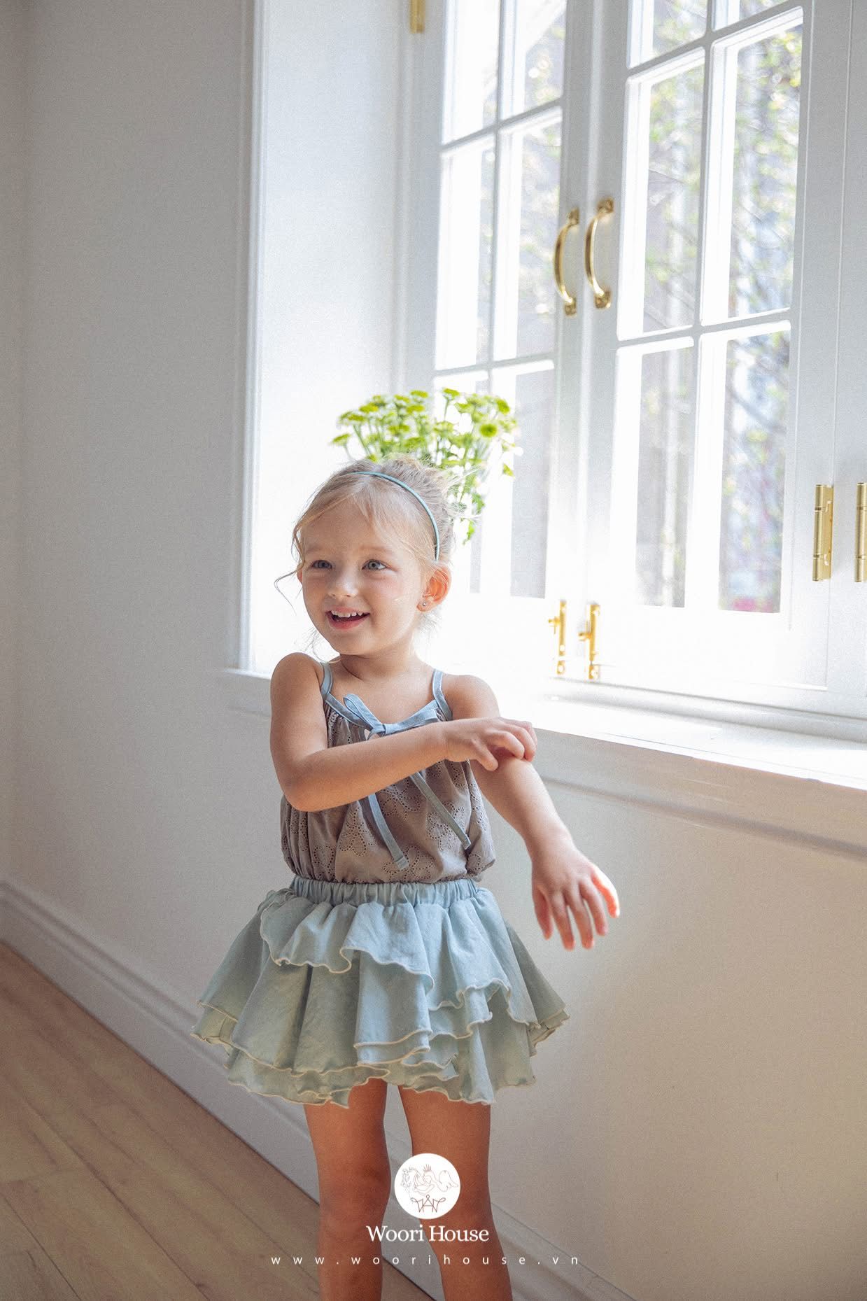 NN - Chân váy Lotus xếp tầng – WOORI HOUSE