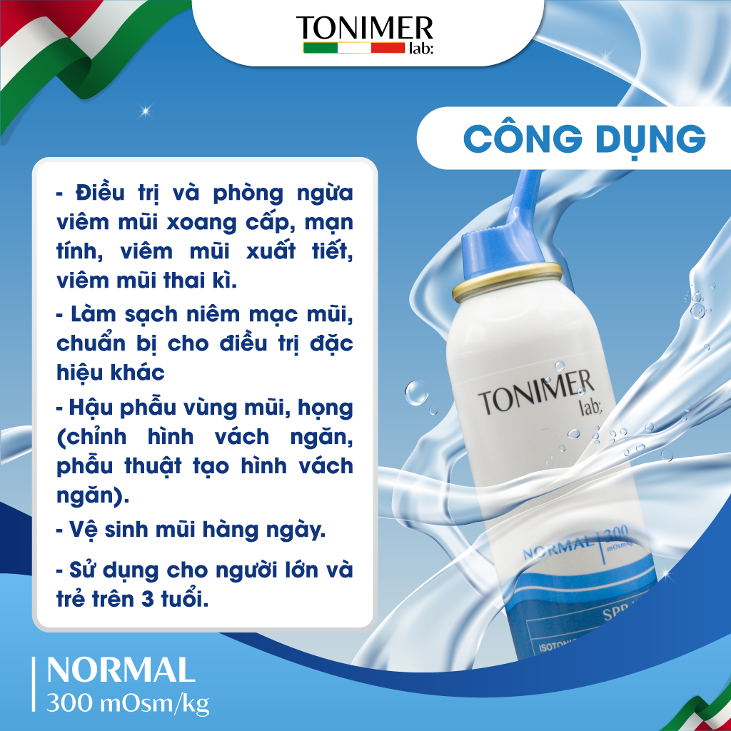 Xịt mũi đẳng trương Tonimer lab Normal – FITOLABS