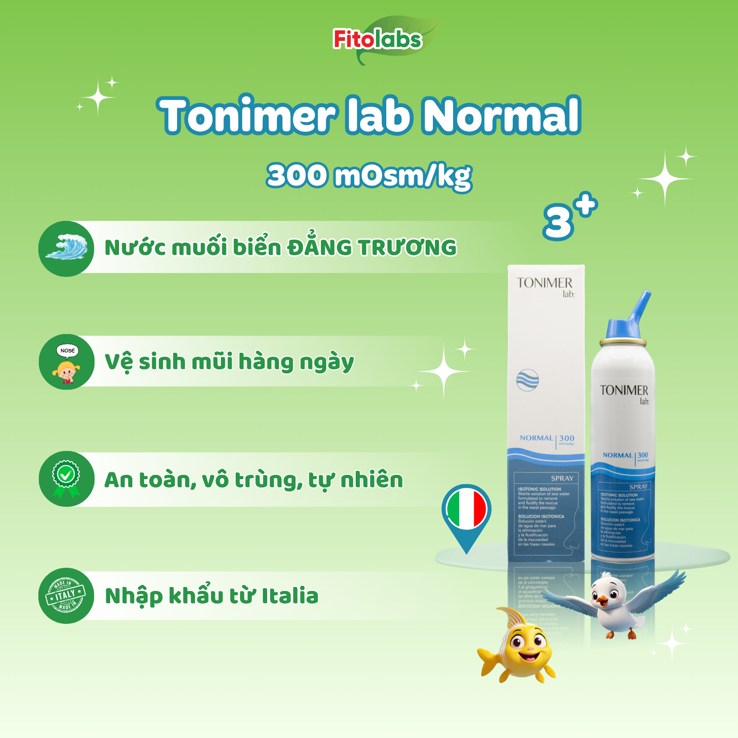 Xịt mũi đẳng trương Tonimer lab Normal – FITOLABS