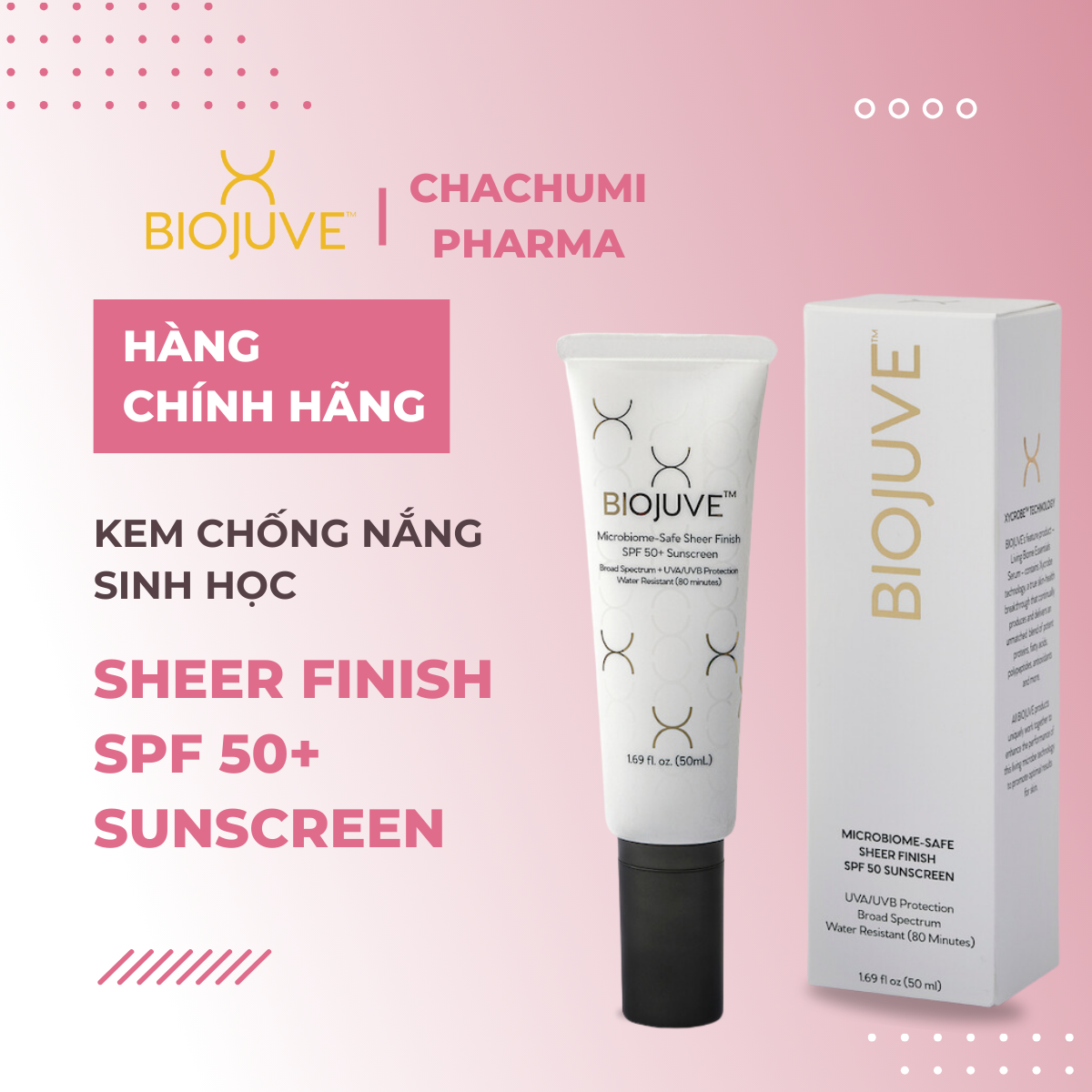 Kem Chống Nắng Sinh Học BIOJUVE Sheer Finish SPF 50+ Sunscreen 50ml ...