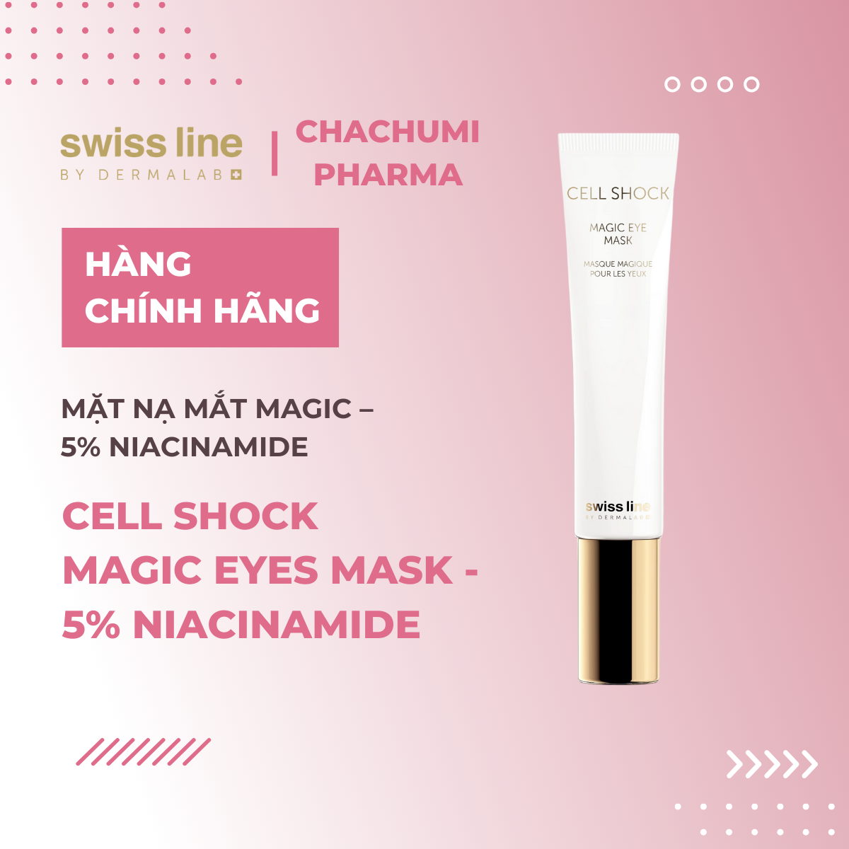 Swissline Cell Shock Magic Eyes Mask - 5% niacinamide / Mặt nạ mắt 5% ...