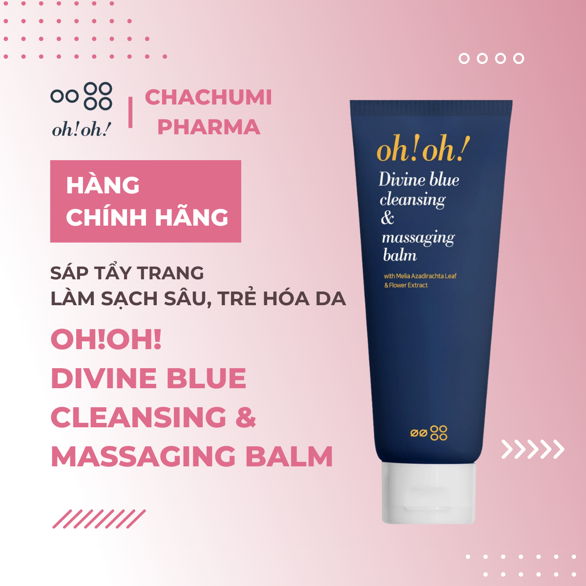 Sáp Tẩy Trang Làm Sạch Sâu, Trẻ Hóa Da oh!oh! Divine Blue Cleansing & – CHACHUMI PHARMA