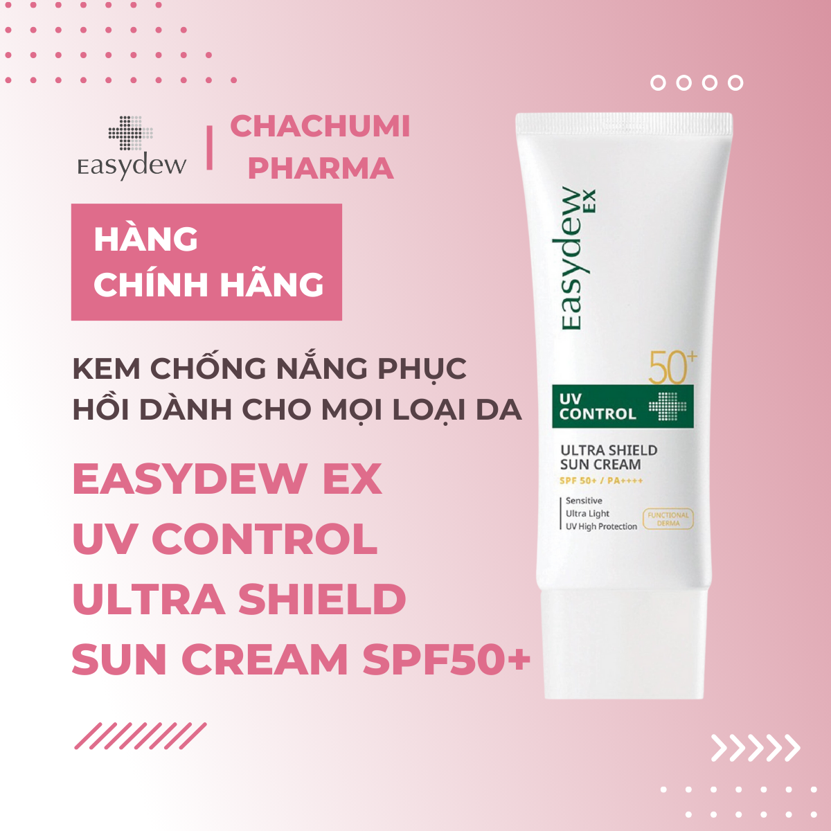 Easydew Ex UV Control Ultra Shield Sun Cream SPF50+ 50ml - Kem chống n – CHACHUMI PHARMA