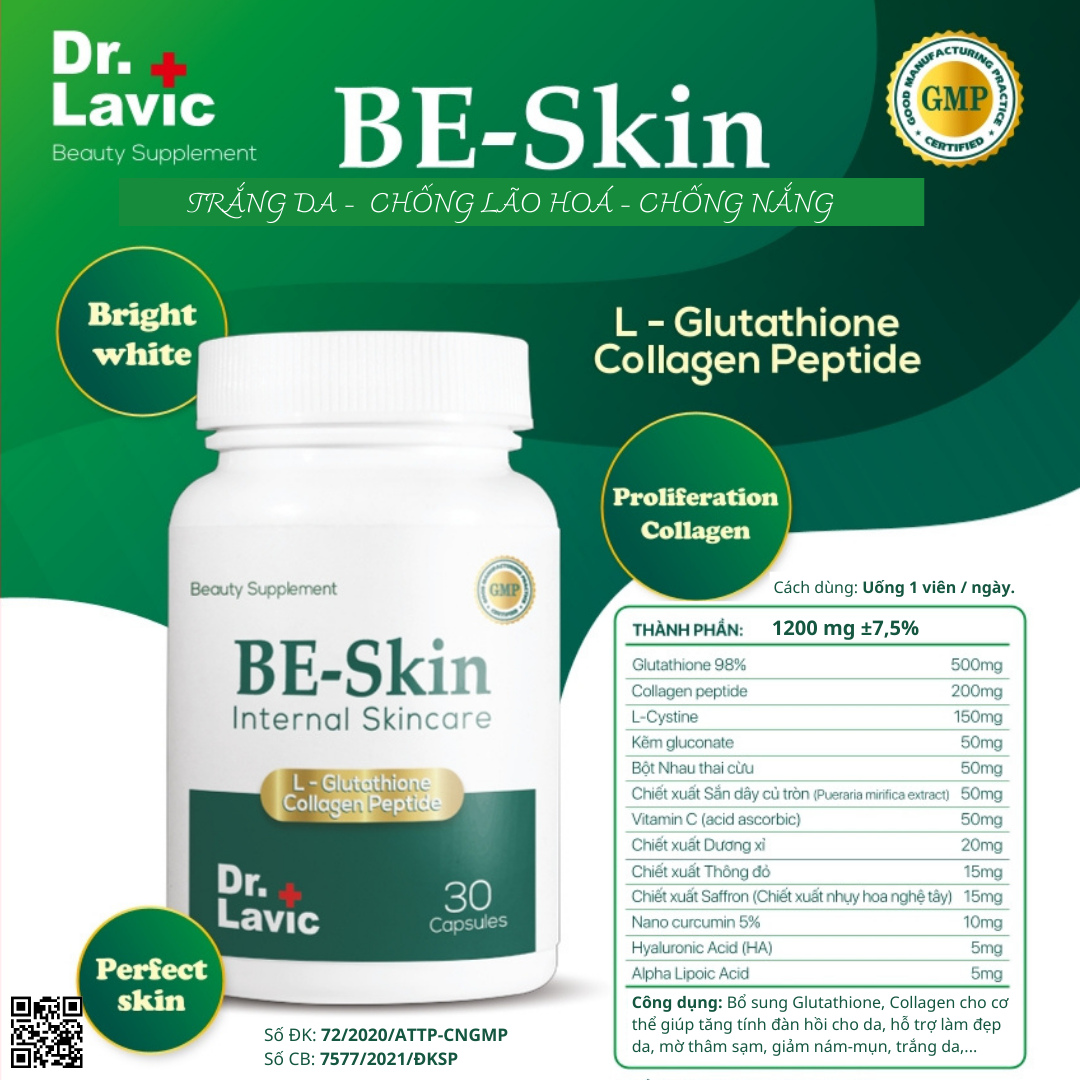 Viên Uống Trắng Da Toàn Thân Đẹp Da Bổ Sung Vitamin C - Glutathione - – SENNIO