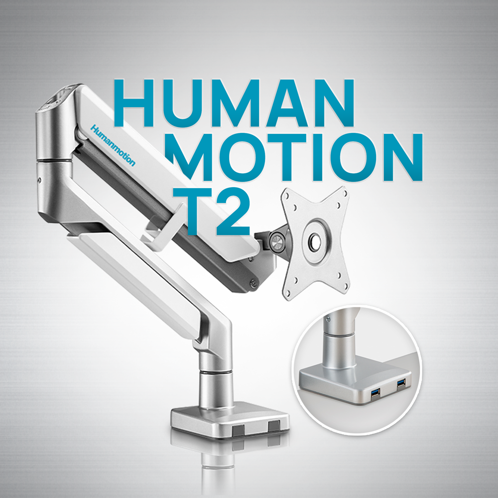 Giá treo màn hình máy tính Human Motion T2 - Trắng – Ergochair
