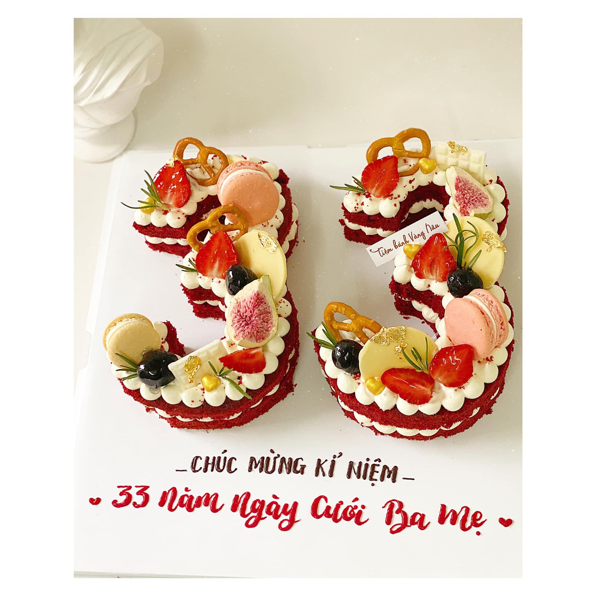 NUMBER CAKE – VÀNG NÂU Patisserie