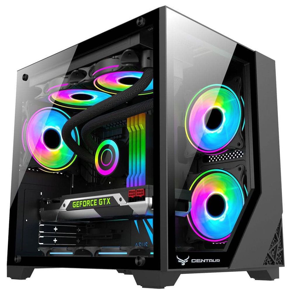 CASE CENTAUR AQUANAUT BLACK GAMING – Sao Chổi PC