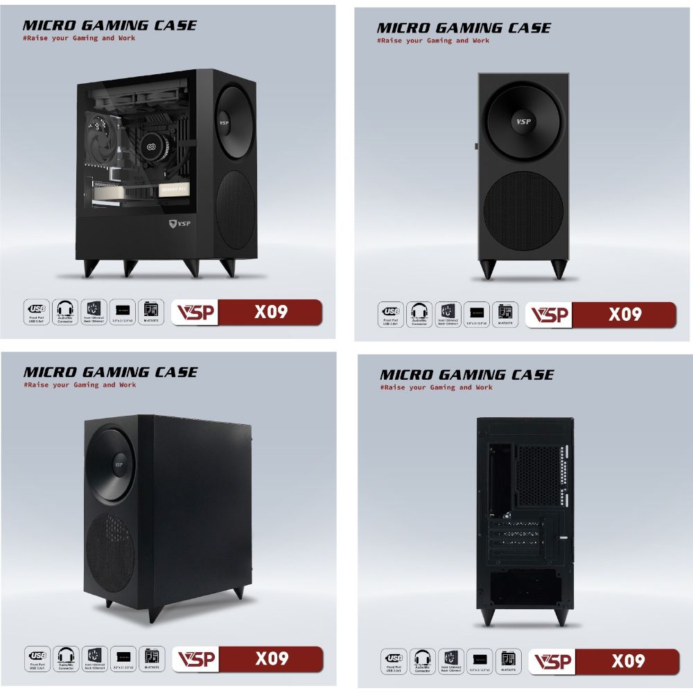 CASE VSP MICRO X09 BLACK GIÁ RẺ – Sao Chổi PC