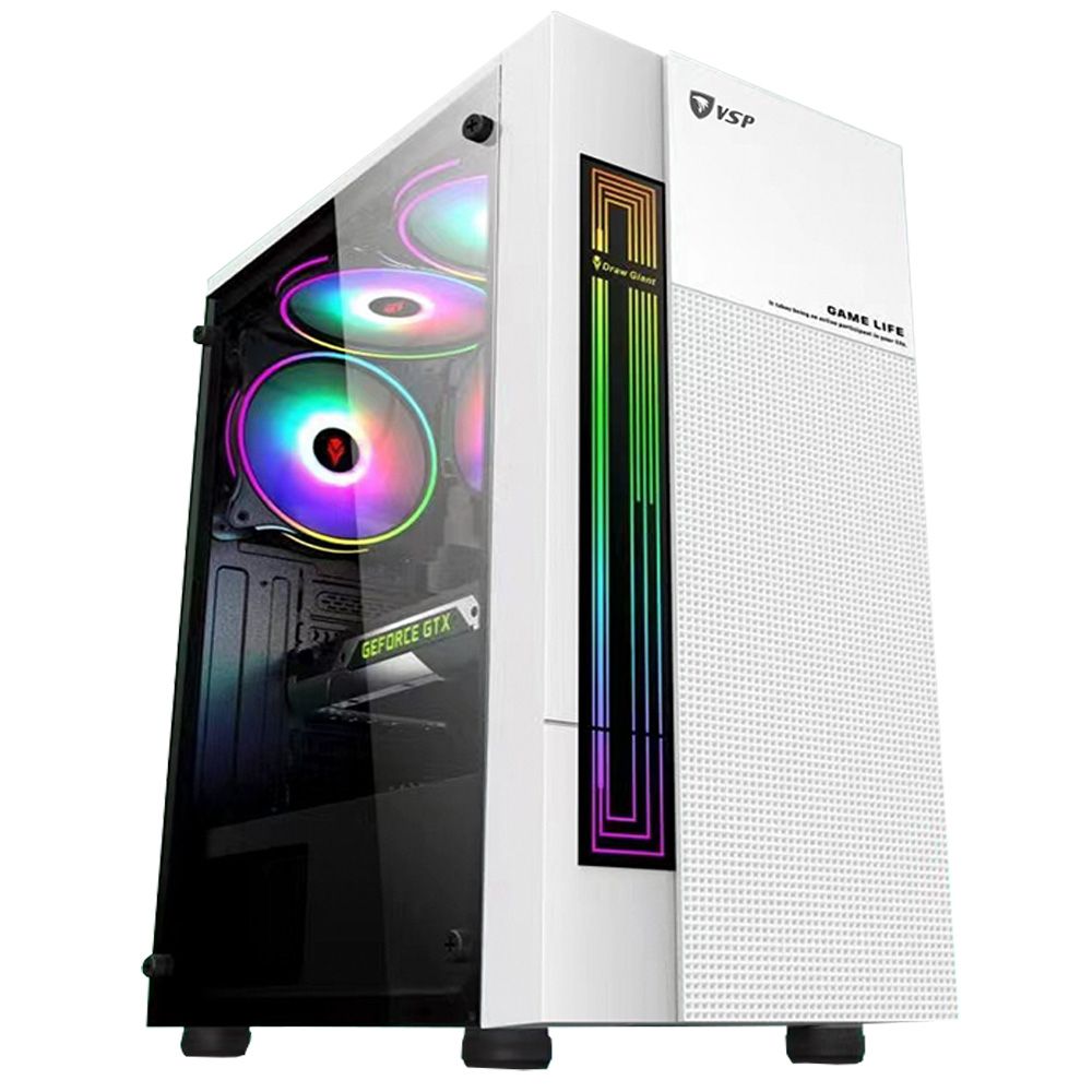 VỎ CASE VSP Gaming KB08 WHITE GIÁ RẺ – Sao Chổi PC