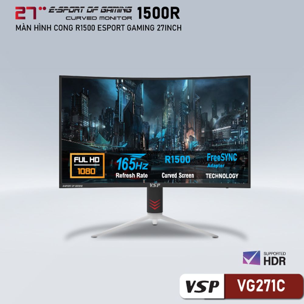 Màn Hình Cong VSP 27inch 165Hz VA VG271C – Sao Chổi PC