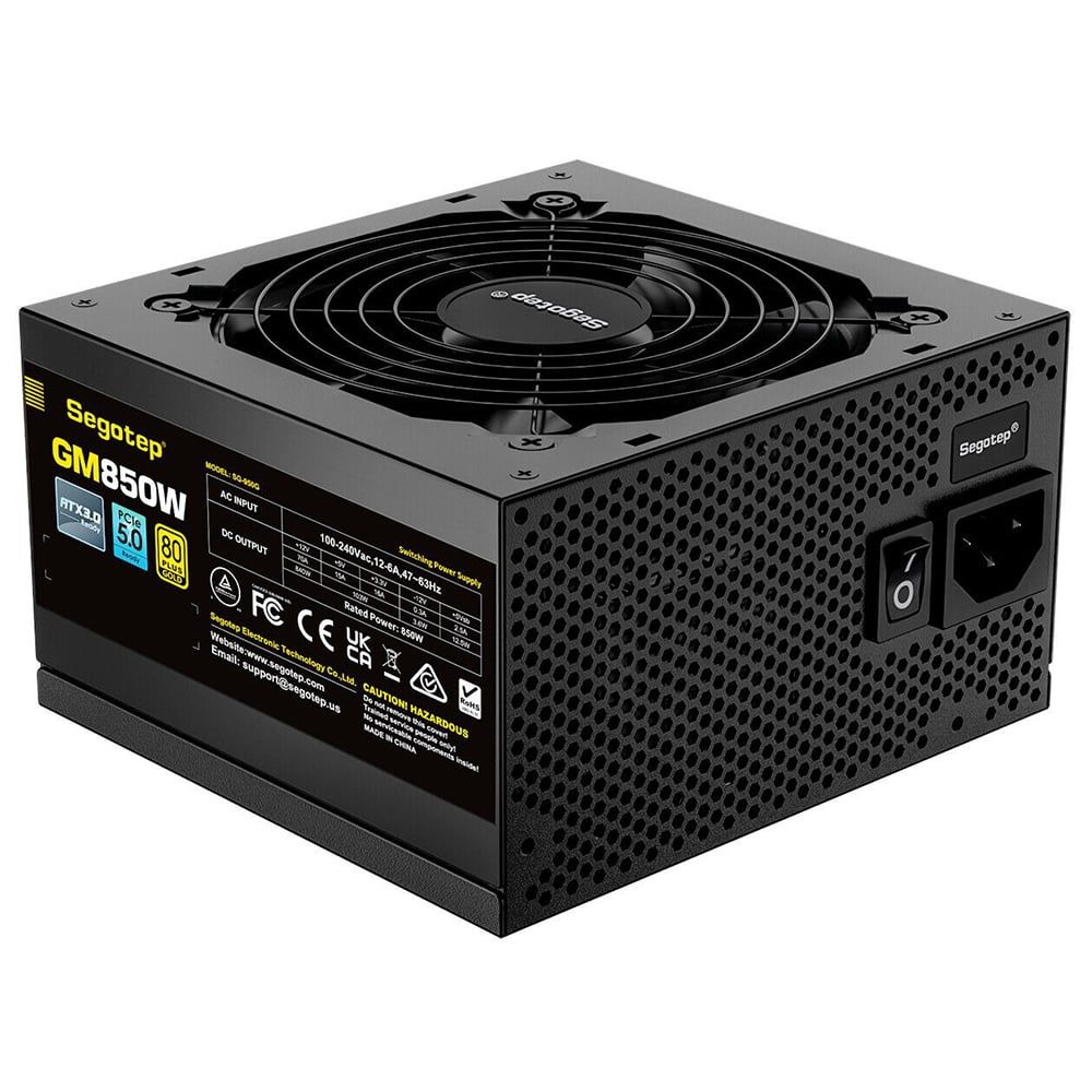 Nguồn Máy Tính Segotep GM 850W ATX 3.0 PCIE 5.0 – Sao Chổi PC