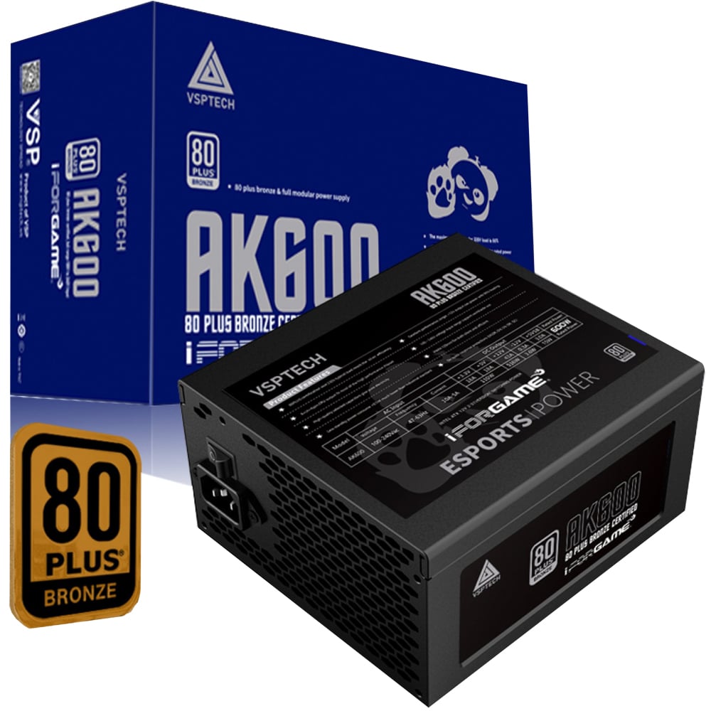 Nguồn PSU VSP AK600 600W 80PLUS BRONZE ( SP05-AK6000128 ) – Sao Chổi PC