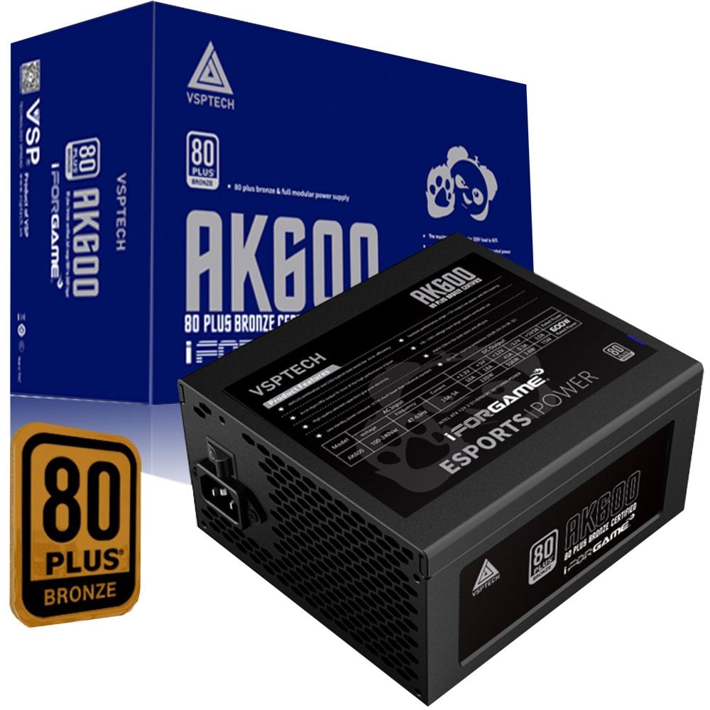 Nguồn PSU VSP AK600 600W 80PLUS BRONZE ( SP05-AK6000128 ) – Sao Chổi PC