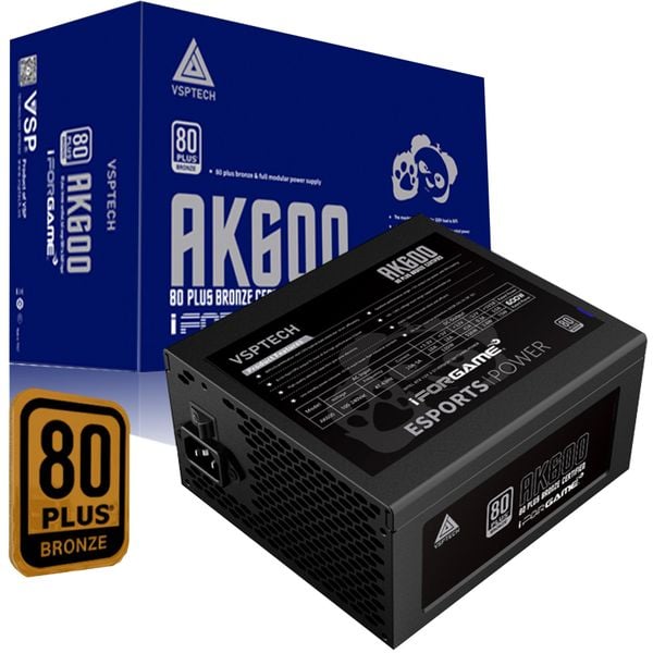 Nguồn PSU VSP AK600 600W 80PLUS BRONZE ( SP05-AK6000128 ) – Sao Chổi PC