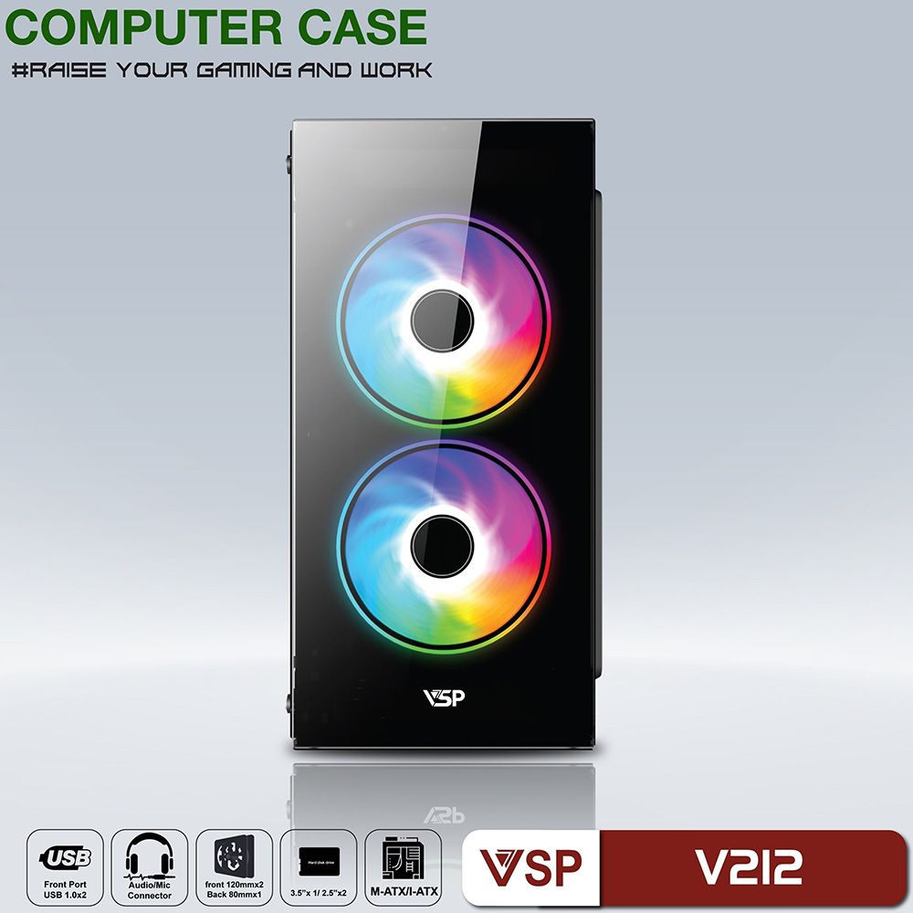 VỎ CASE VSP V212 BLACK GIÁ TỐT NHẤT. – Sao Chổi PC