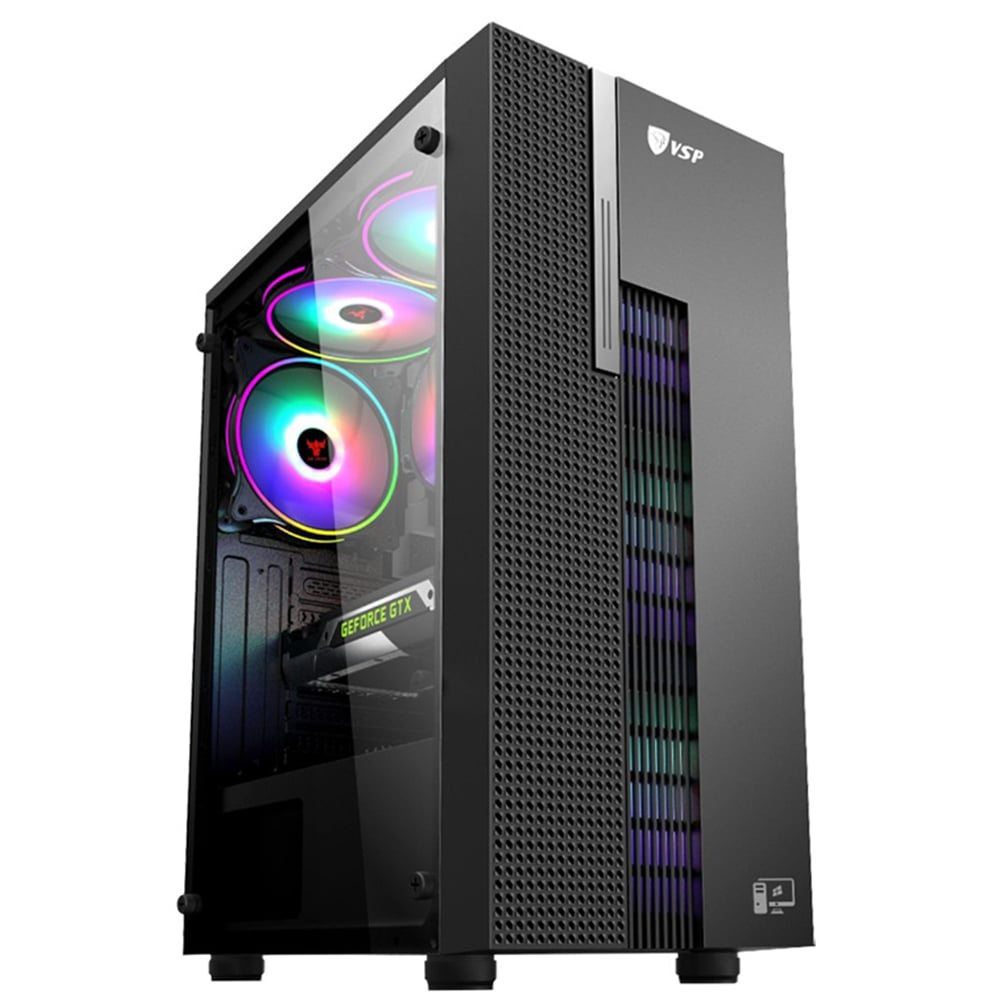 VỎ CASE VSP Gaming KB09 BLACK – Sao Chổi PC