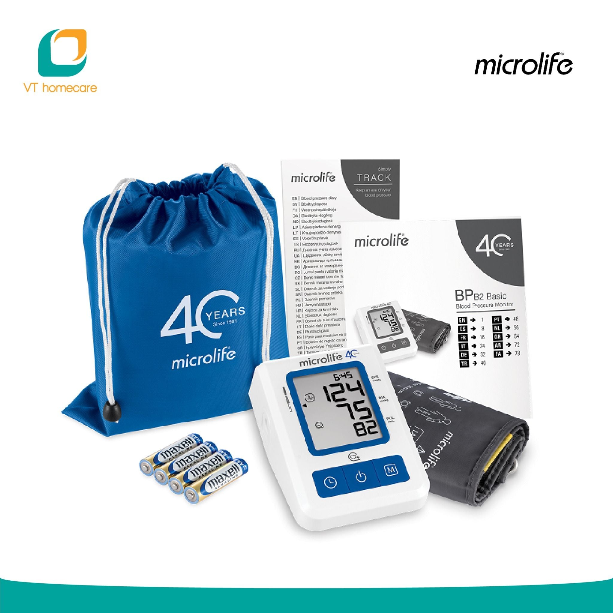Máy đo huyết áp bắp tay Microlife BP B2 Basic – VT homecare