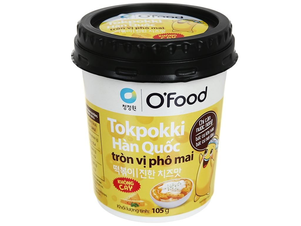 Tokpokki Hàn Quốc tròn vị phô mai không cay O'Food 105g – Siba Food Hà Nội