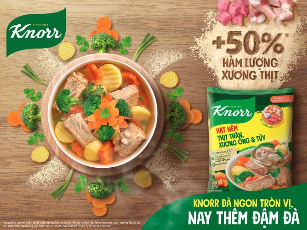 Hạt Nêm Knorr Thịt Thăn, Xương Ống, Tủy Gói 400g – Siba Food Hà Nội