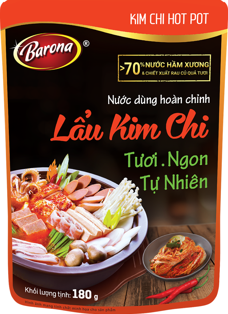Nước dùng hoàn chỉnh Lẩu Kim chi Barona 180g – Siba Food Hà Nội