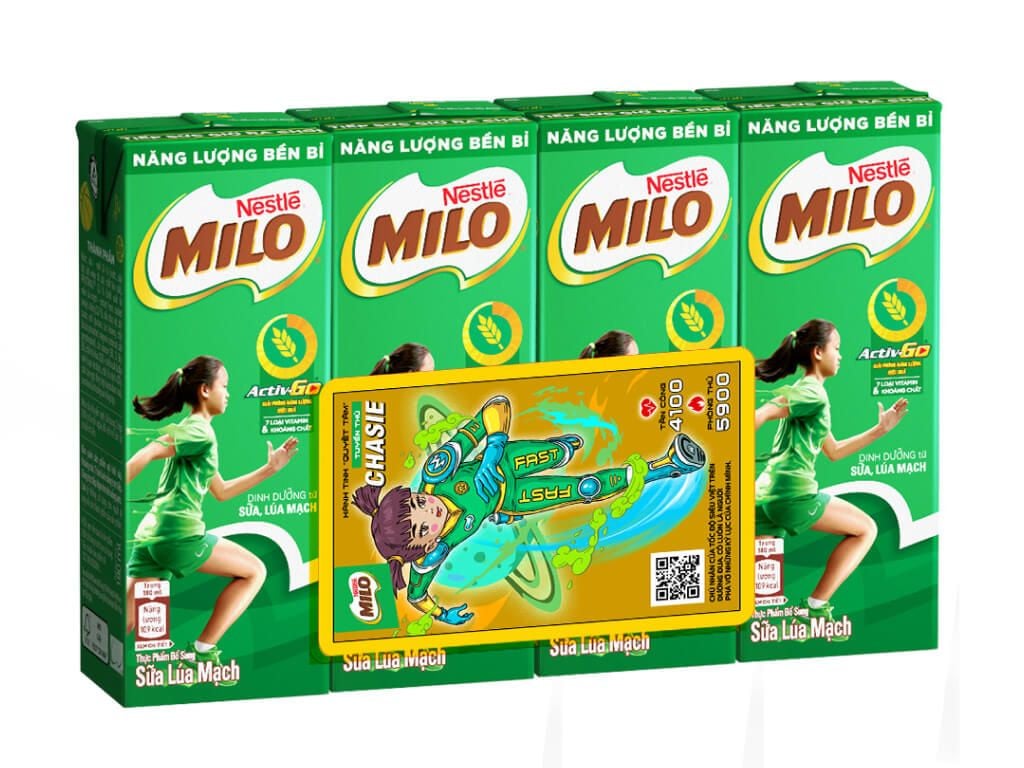 Sữa Milo Lúa Mạch - Lốc 4 x 180ml – Siba Food Hà Nội