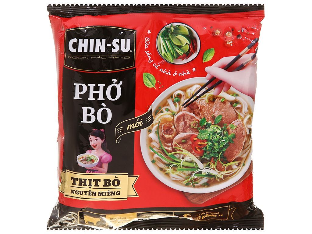 Phở bò (có thịt) Chinsu 132g – Siba Food Hà Nội
