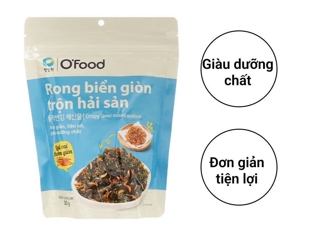 Rong biển giòn trộn hải sản O'food – Siba Food Hà Nội