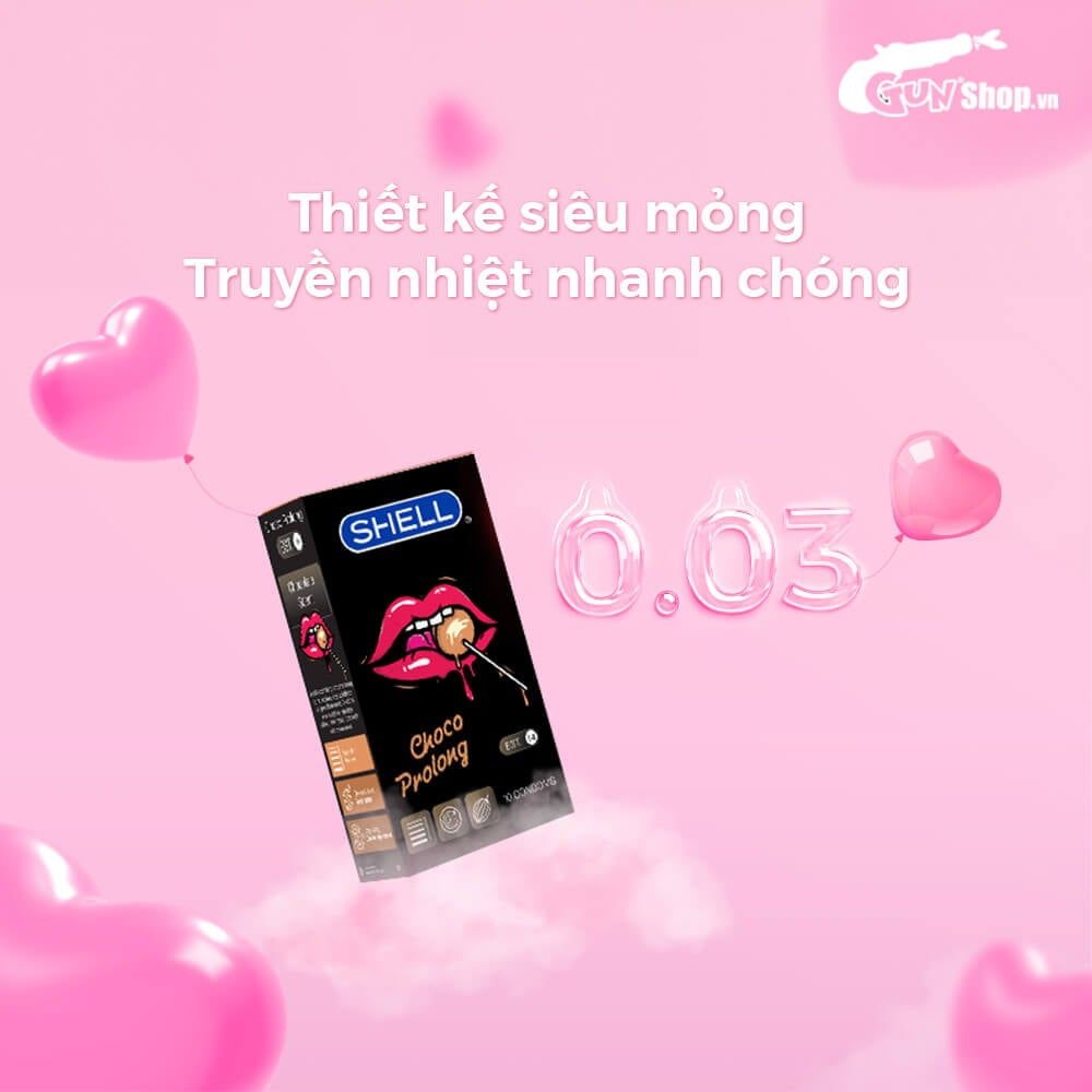 Bao cao su Shell Choco Prolong - Hương chocolate - Hộp 10 cái – baocaosugiasi.vn