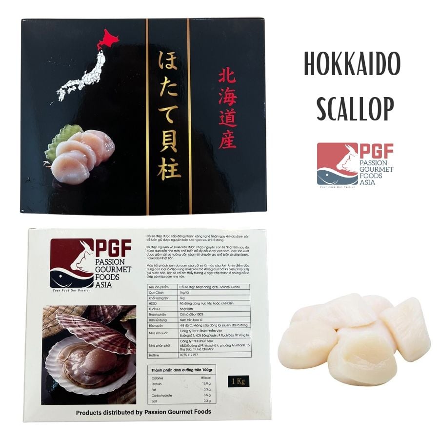 Hokkaido Scallop size L Sashimi Grade | Sò điệp Nhật Hokkaido size L ...