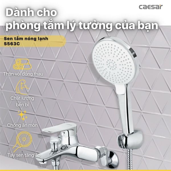 VÒI SEN GẠT NÓNG LẠNH CAESER S563C – dnacorp