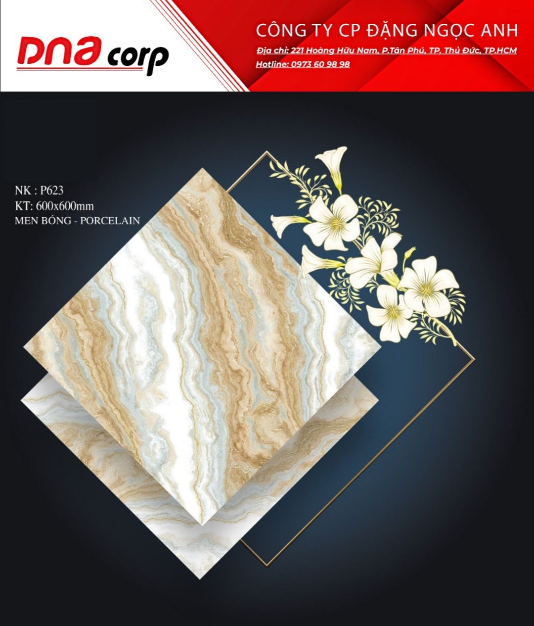 Gạch lát nền 60*60 Prime P623 – dnacorp