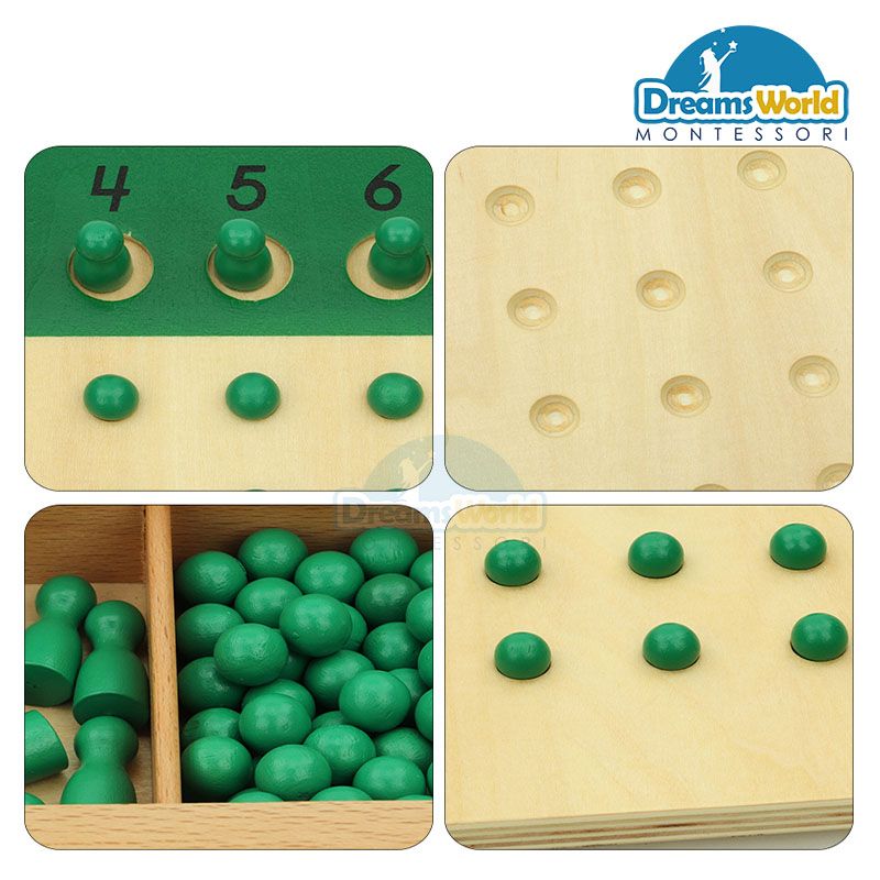 Giáo Cụ Montessori - Bảng học phép tính chia - Division Bead Board ...