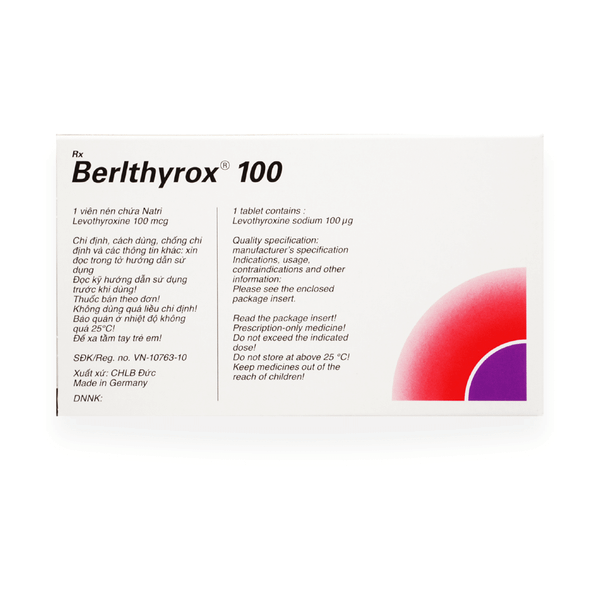 Berlthyrox 100 mcg (H/100 viên) – VIETHA PHARMA CORP