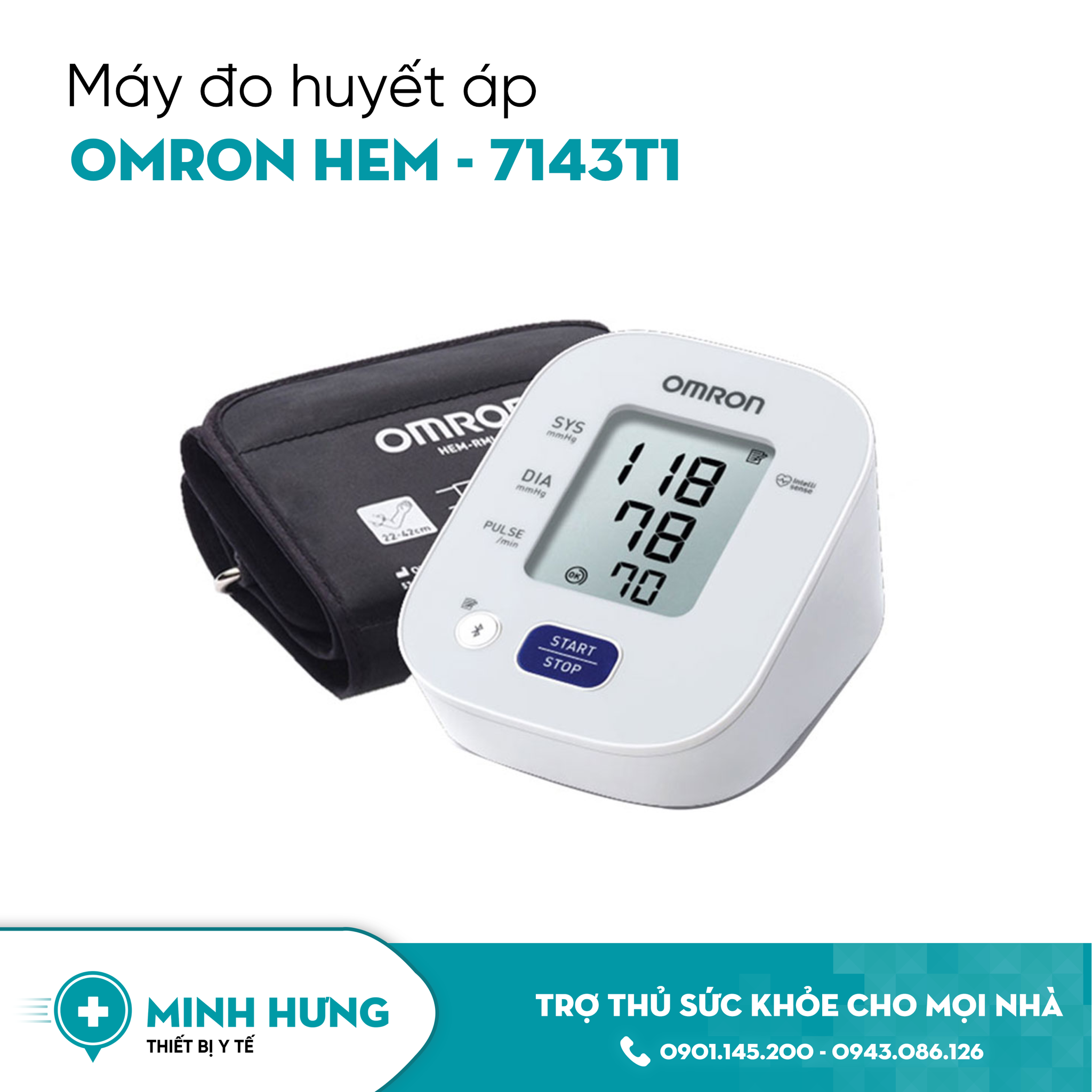 Máy Đo Huyết Áp Omron HEM 7143T1 – Thiết Bị Y Tế Minh Hưng