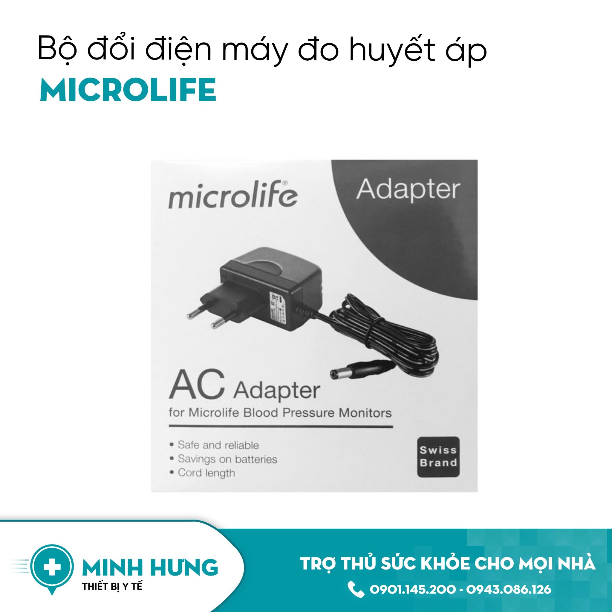 Bộ Đổi Điện Máy Đo Huyết Áp Microlife - Thiết Bị Y Tế Minh Hưng