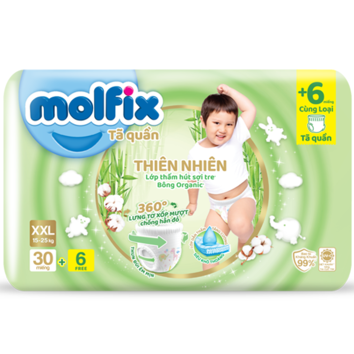 Bỉm tã quần Molfix Jumbo size XXL - 30 miếng ( từ 15 - 25kg ) – embébò