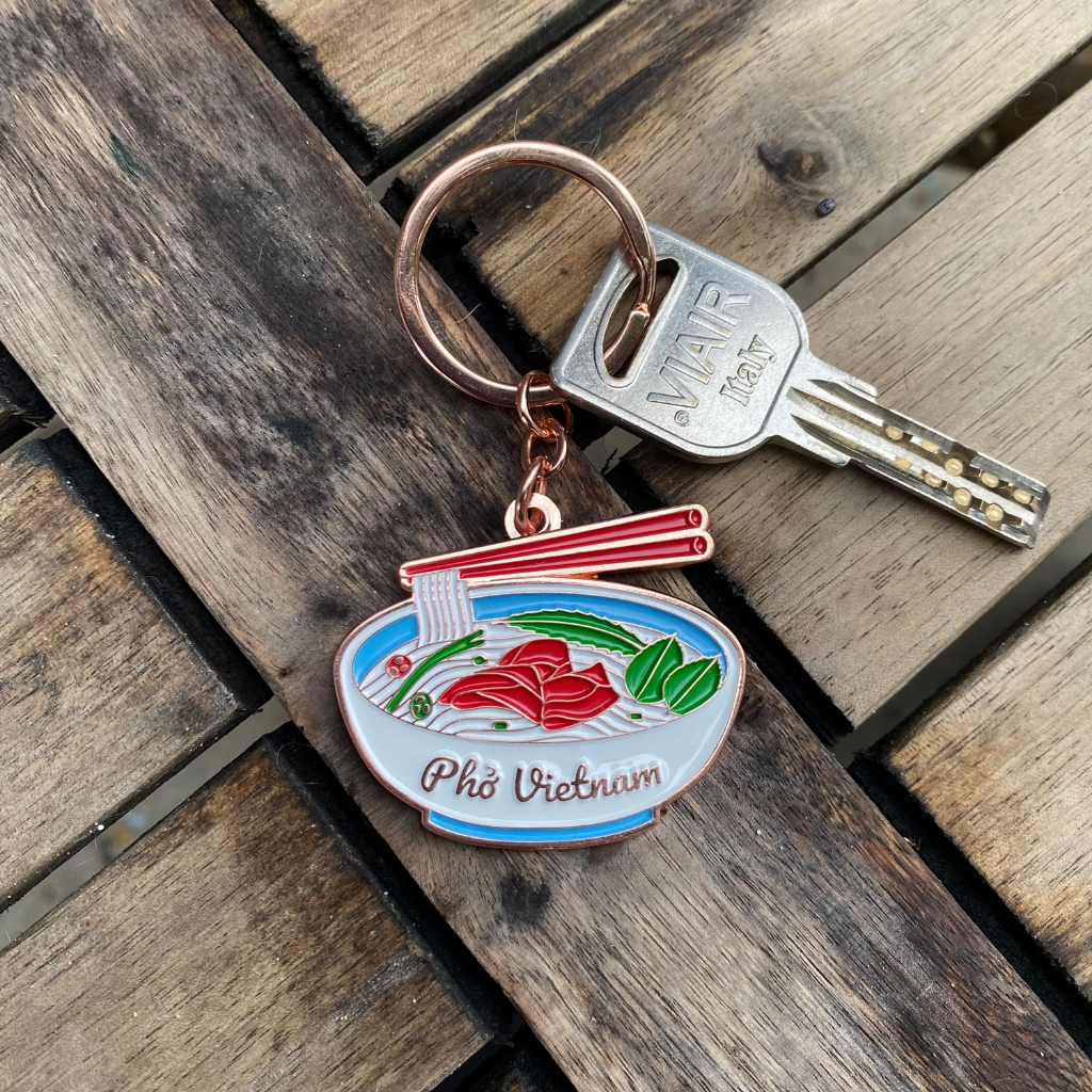 Saigonir Metal Keychain - Pho | Vietnamese Souvenirs | Lokal.vn